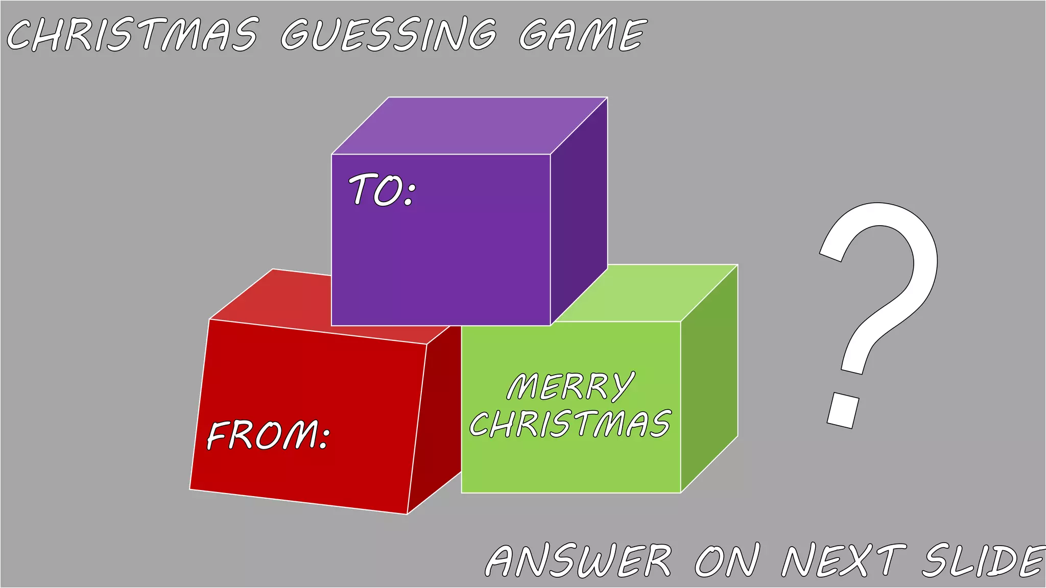 Christmas Guessing Game | PPTX