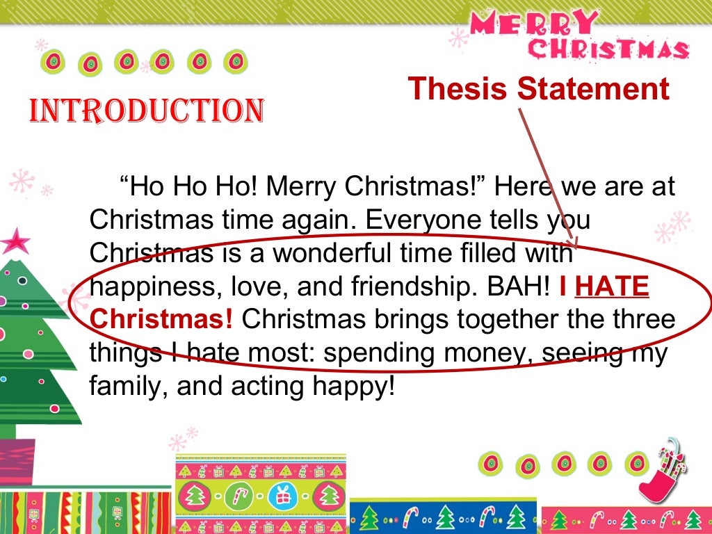 Christmas five-paragraph-essay