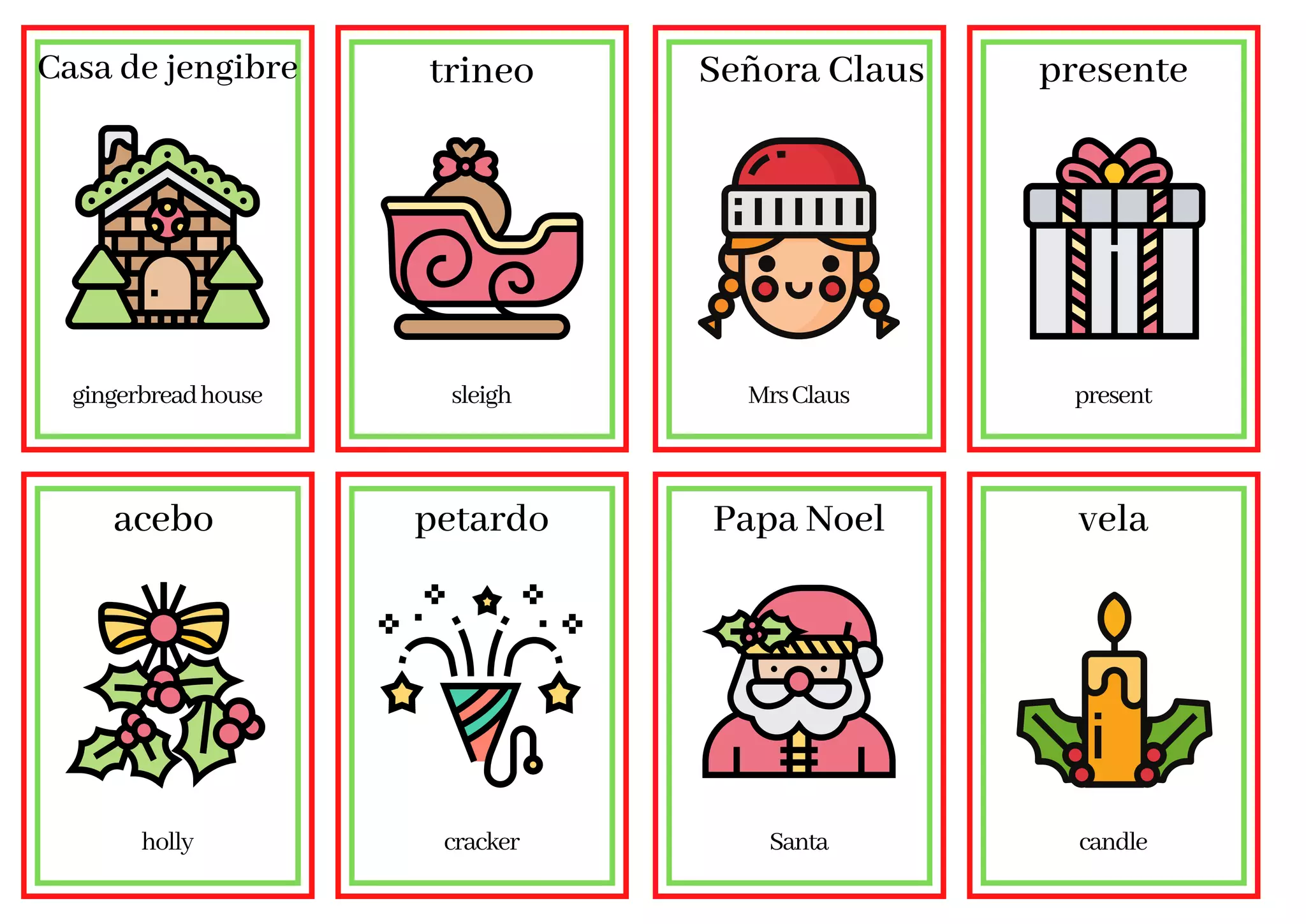 Christmas - Spanish Vocabulary - Flashcards.pdf
