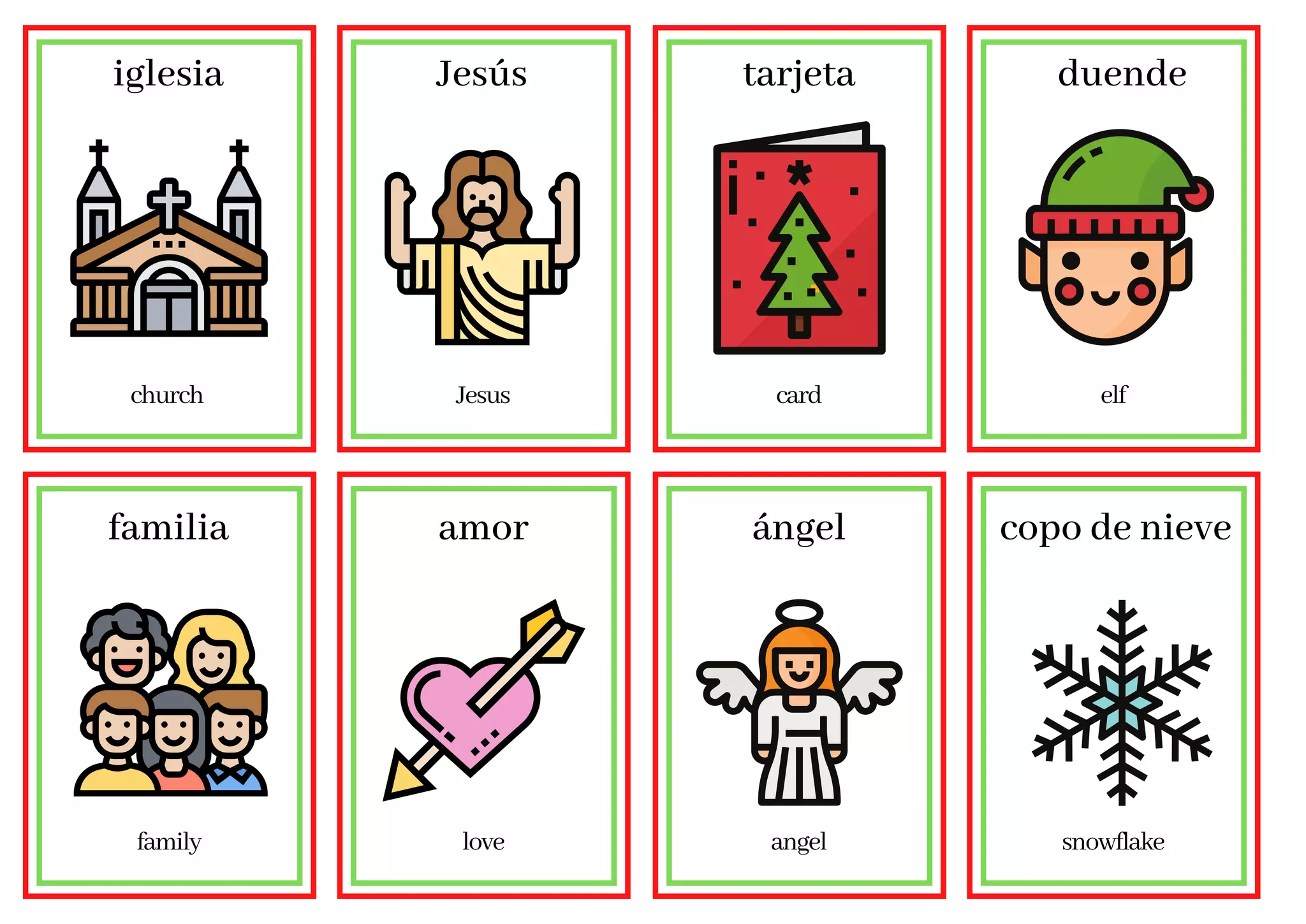 Christmas - Spanish Vocabulary - Flashcards.pdf