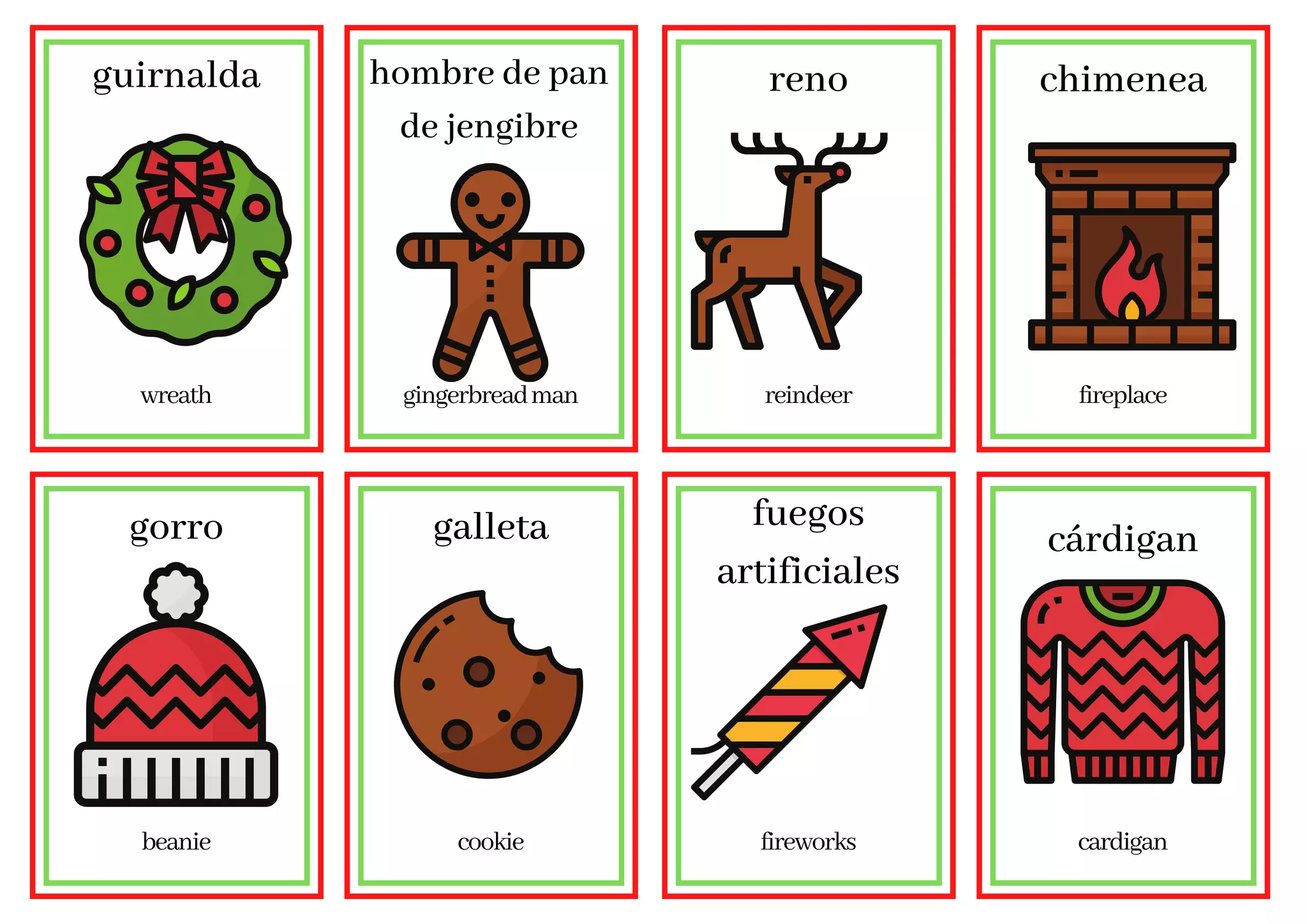 Christmas - Spanish Vocabulary - Flashcards.pdf