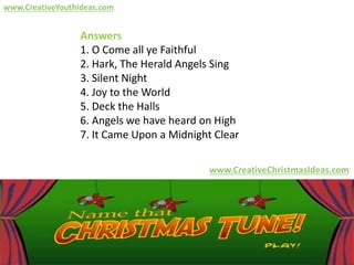 Christmas Activities - Name That Christmas Tune | PPTX