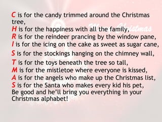 Christmas Alphabet | PPS