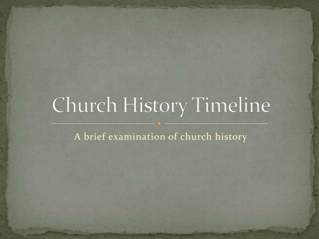 Church History 1 | PPTX