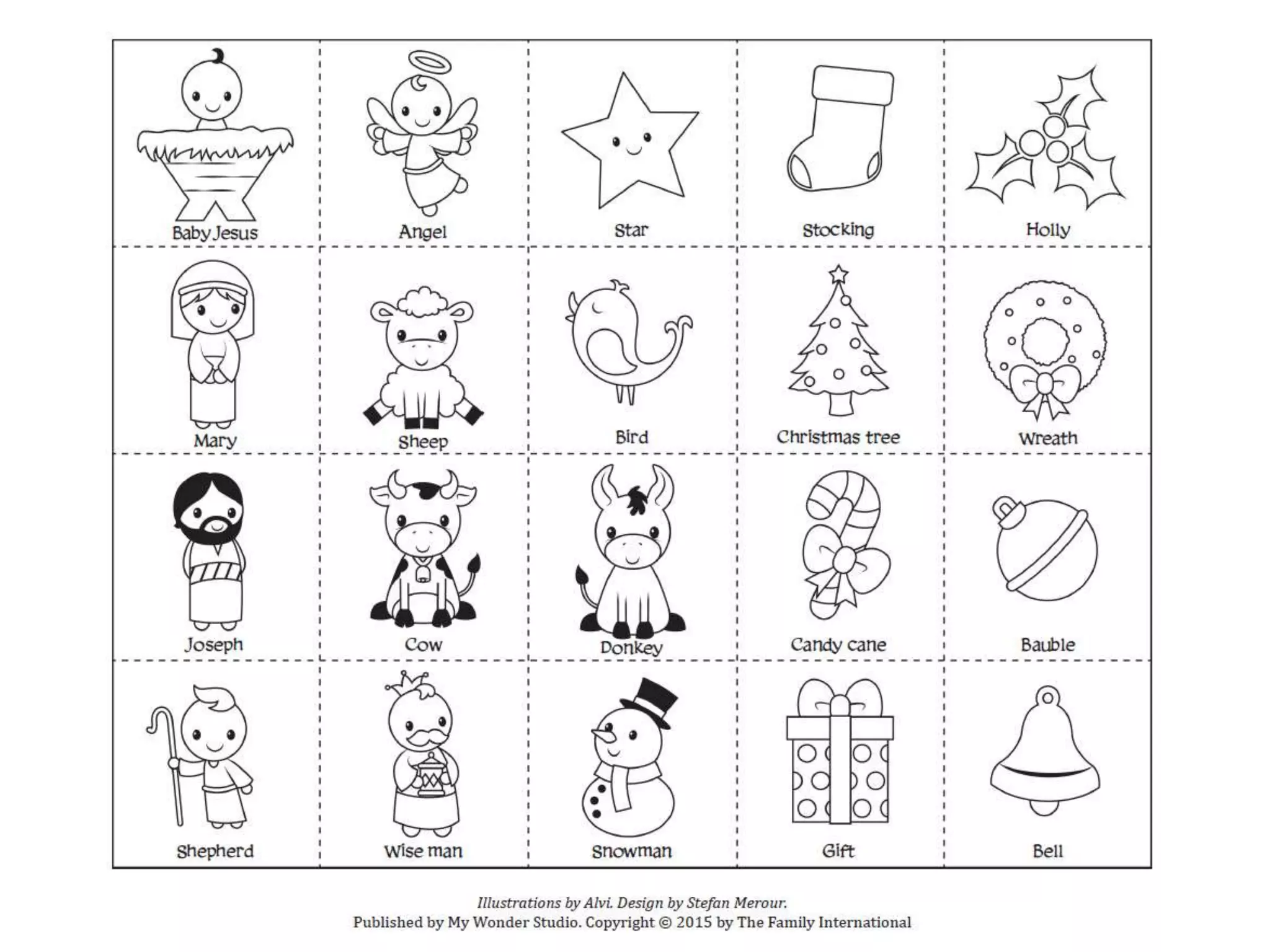 Christmas bingo - black and white | PPT
