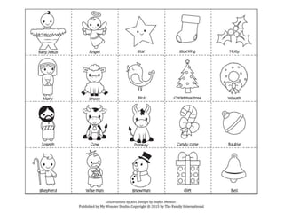 Christmas bingo - black and white | PPT