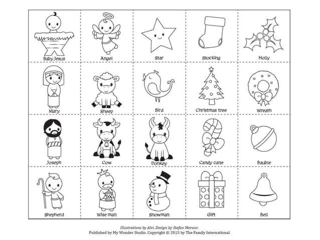 Christmas bingo - black and white | PPTX