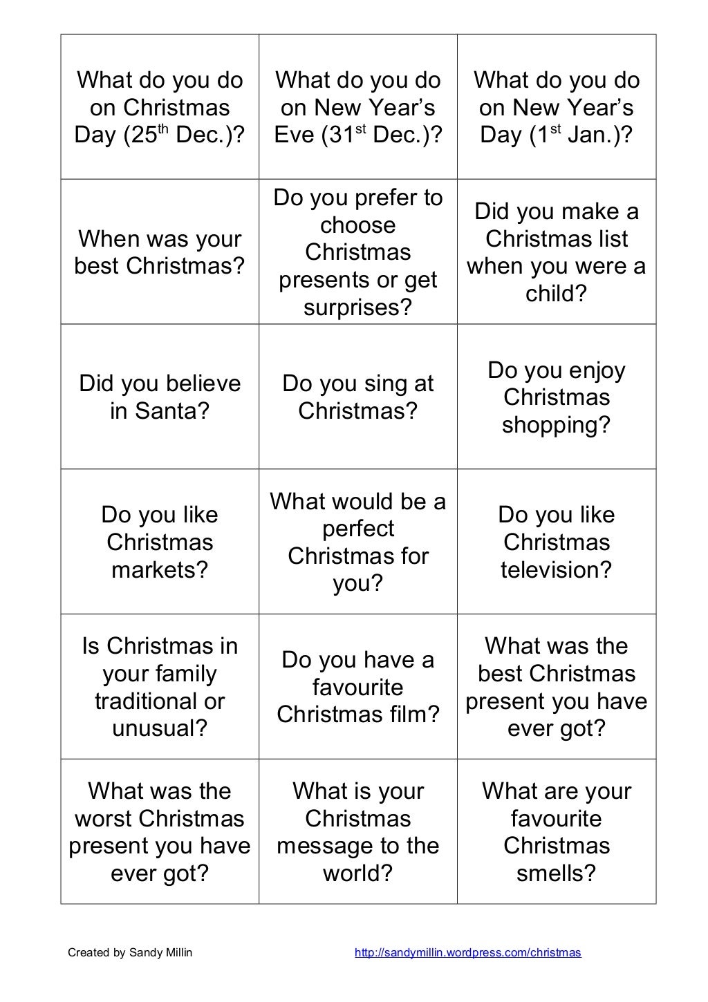 Christmas speaking cards