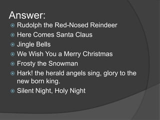 Christmas brain teasers pp show | PPT