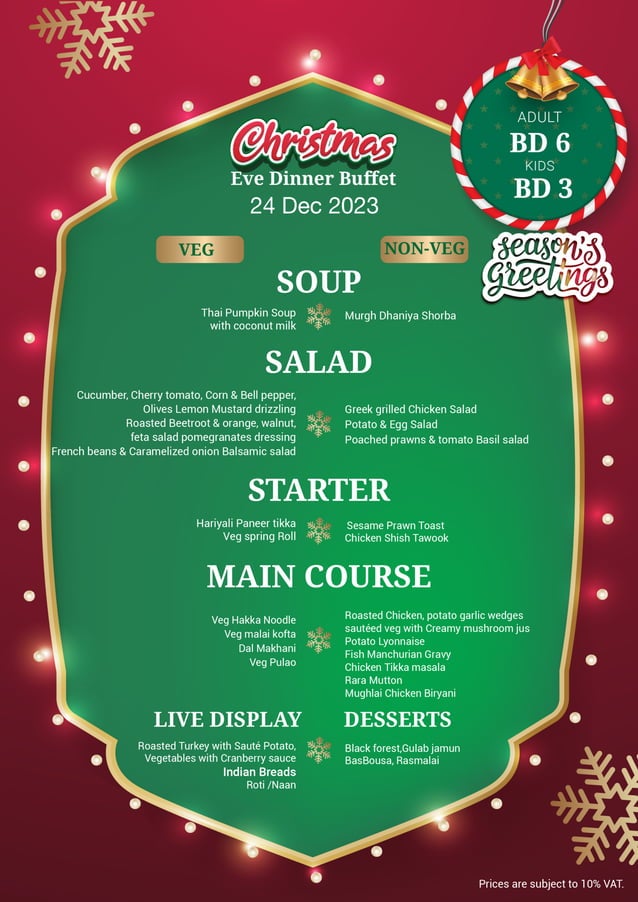 Christmas Buffet Menu 2023 The M Restaurant.pdf