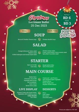 Christmas Buffet Menu 2023 The M Restaurant.pdf