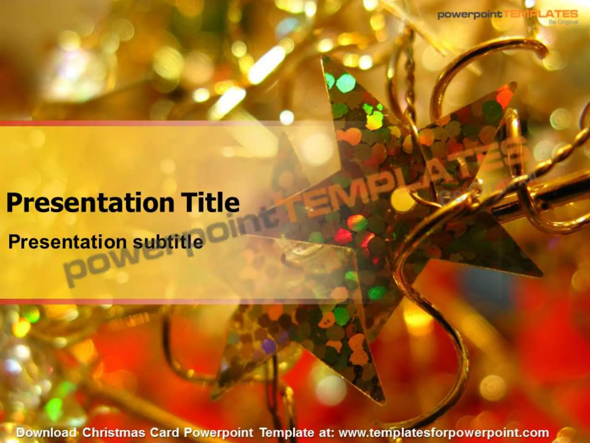 Christmas card photos PowerPoint template | PPTX