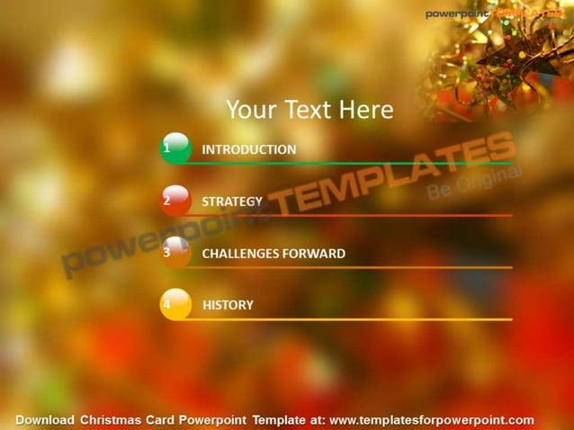 Christmas card photos PowerPoint template | PPTX