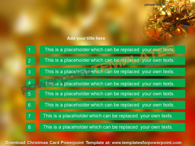Christmas card photos PowerPoint template | PPTX
