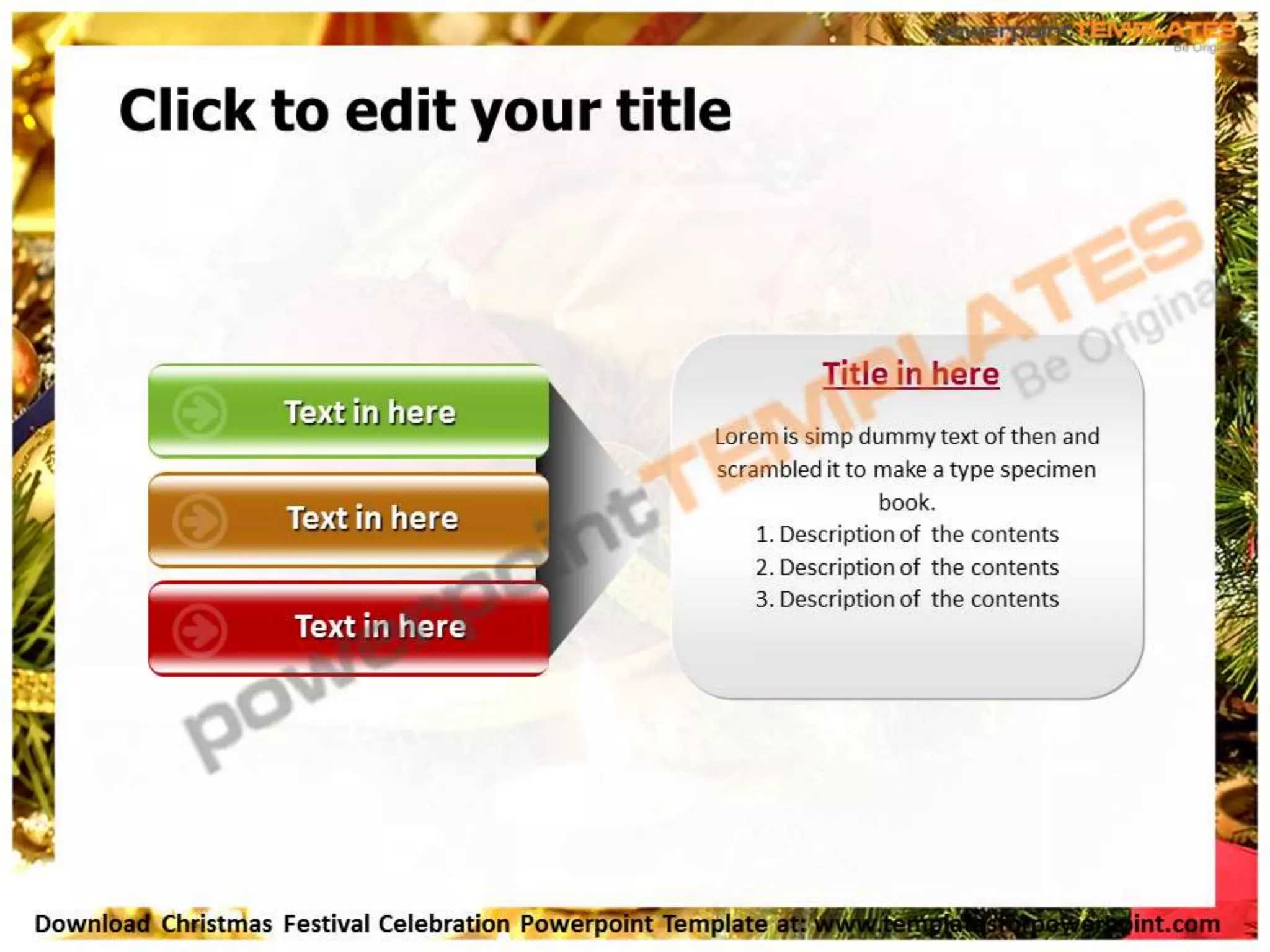 Christmas celebration powerpoint template - templatesforpowerpoint.com