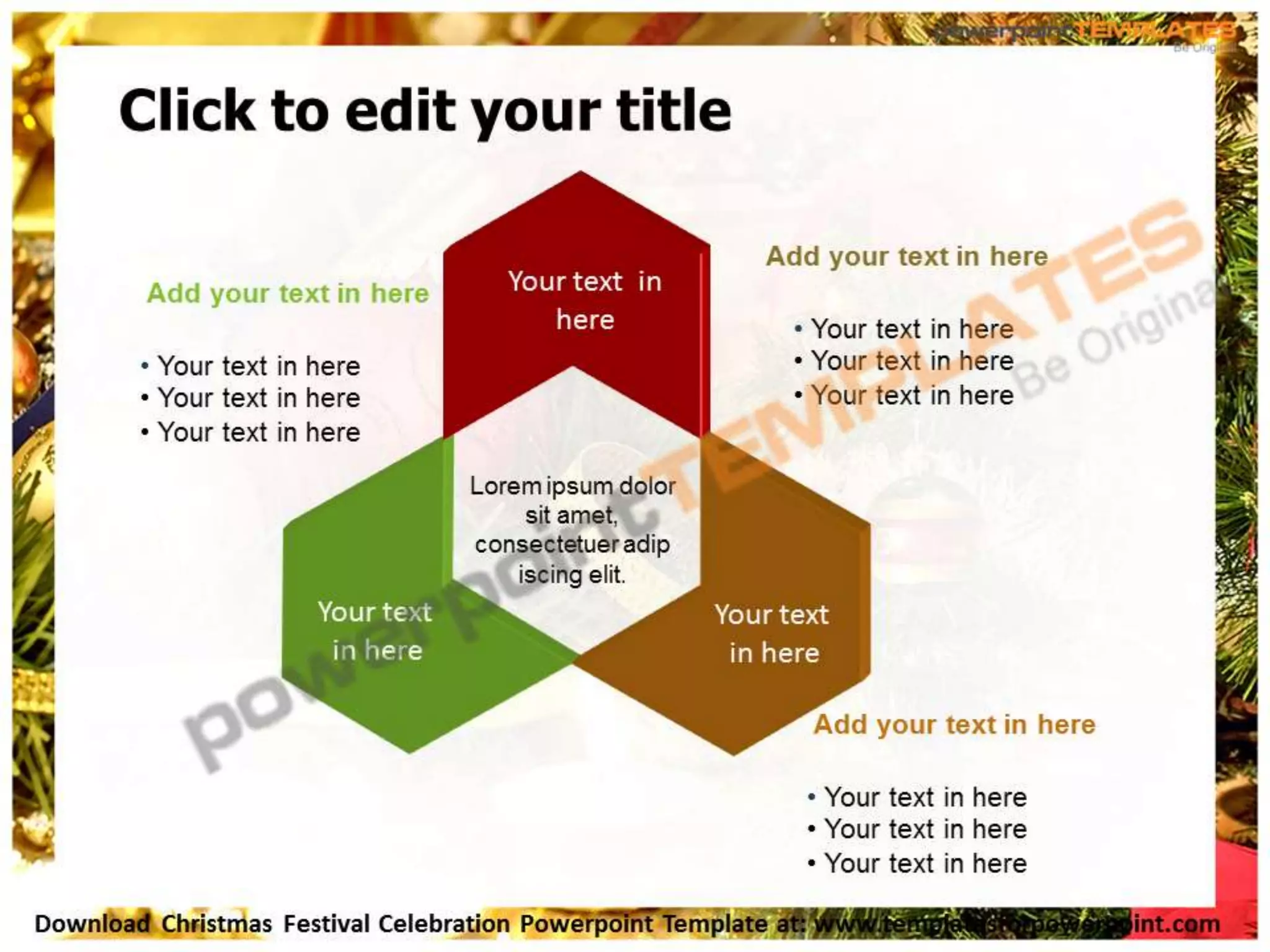 Christmas celebration powerpoint template - templatesforpowerpoint.com