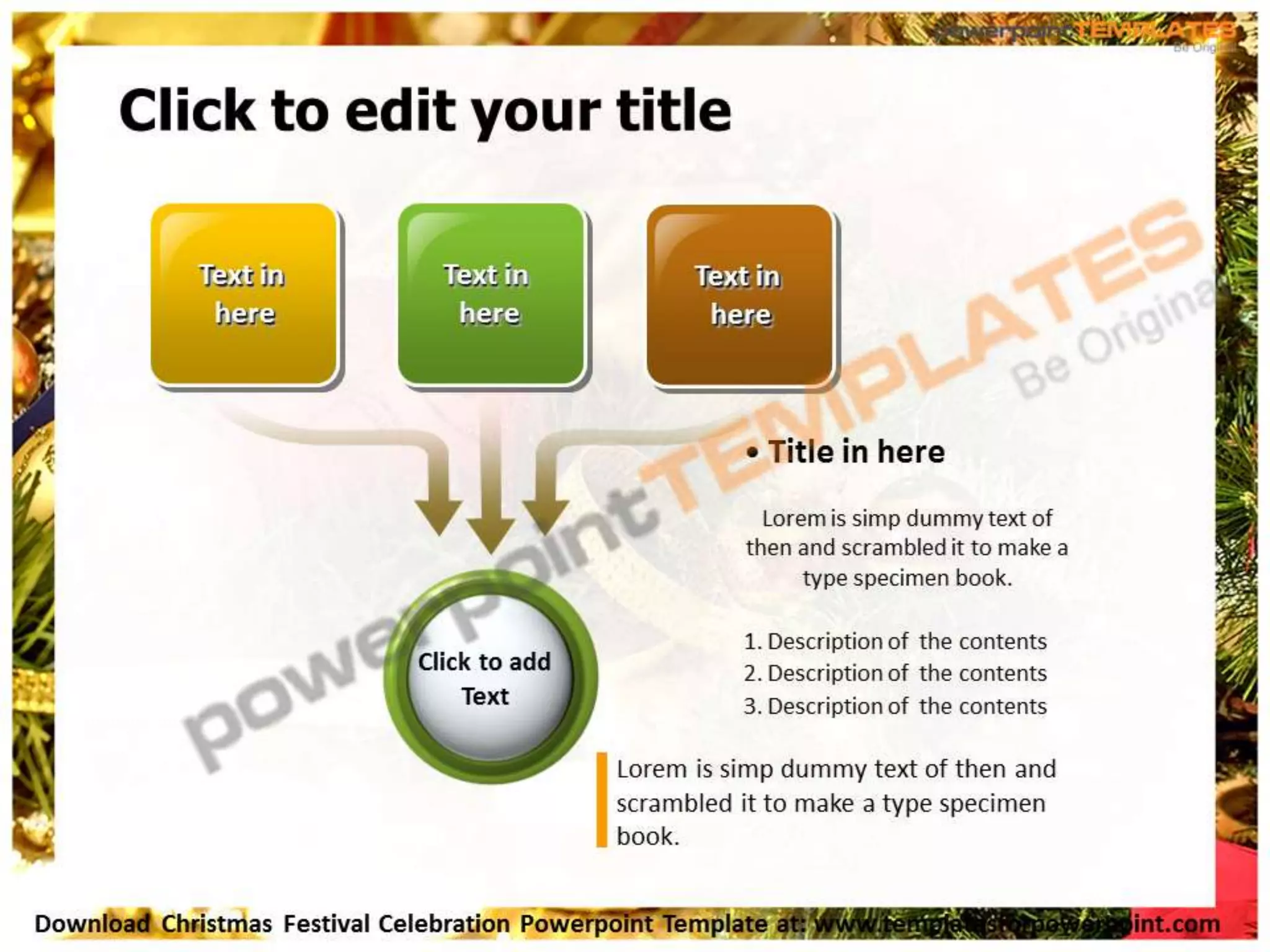 Christmas celebration powerpoint template - templatesforpowerpoint.com