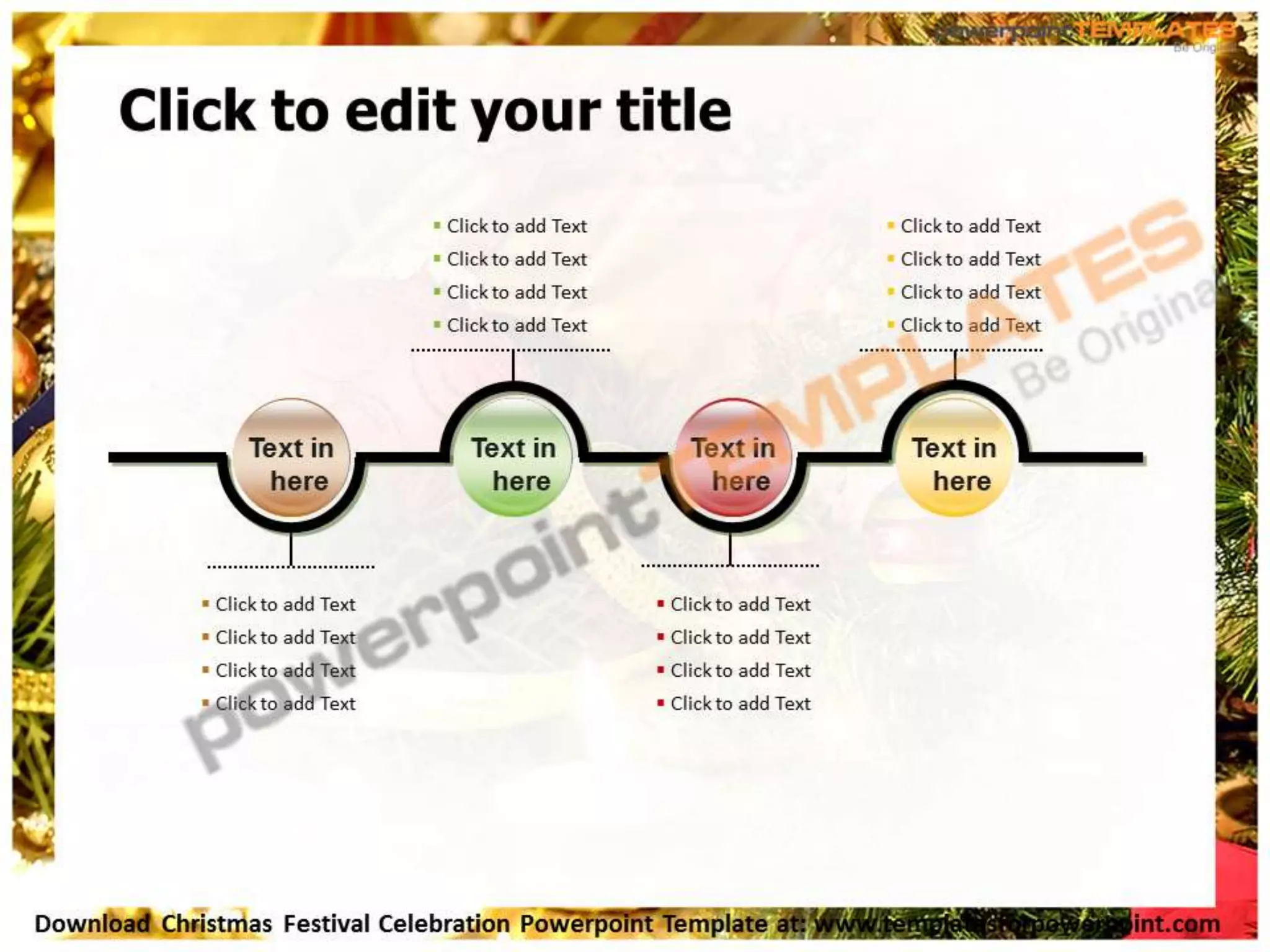 Christmas celebration powerpoint template - templatesforpowerpoint.com