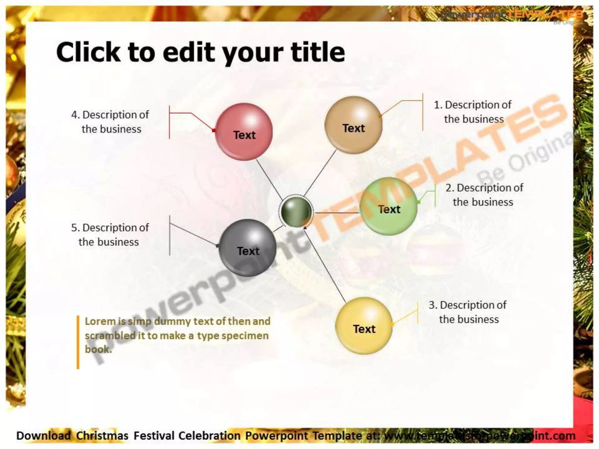 Christmas celebration powerpoint template - templatesforpowerpoint.com