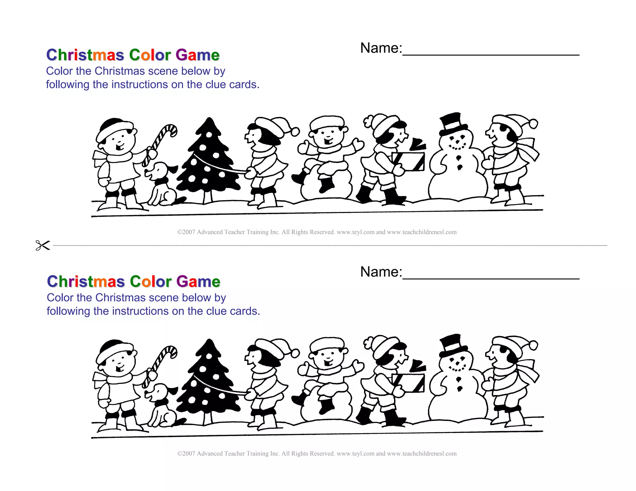 Christmas colouring game | PDF