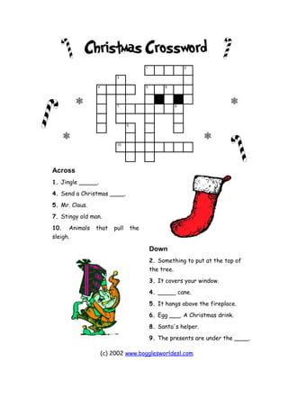 Christmas crossword for beginners! | DOC