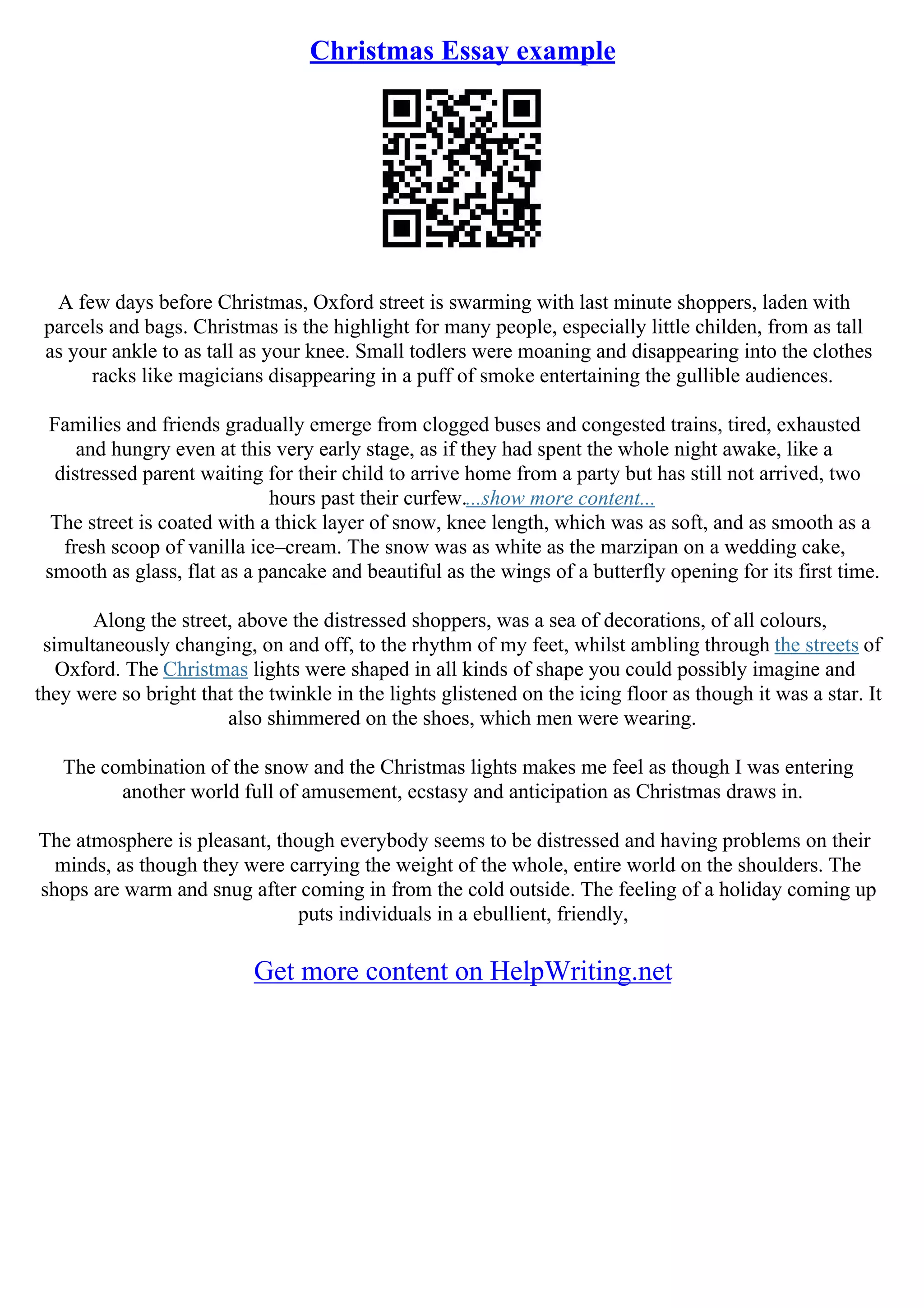 Christmas Day Essay | PDF