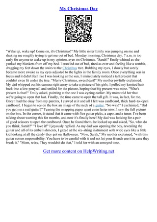 Christmas Day Essay | PDF