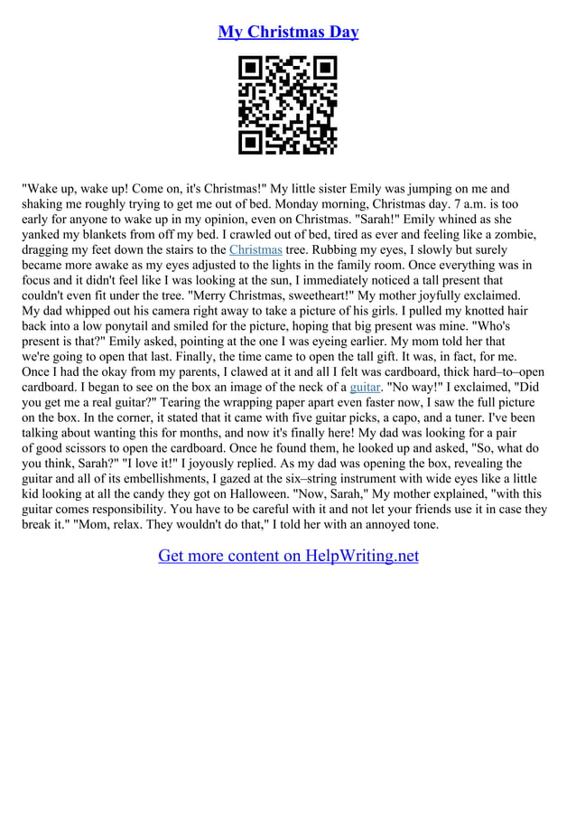 Christmas Day Essay | PDF