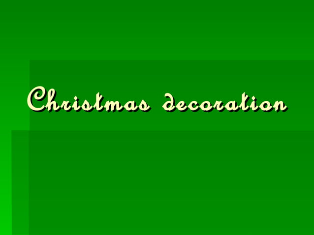 Christmas decoration | PPT