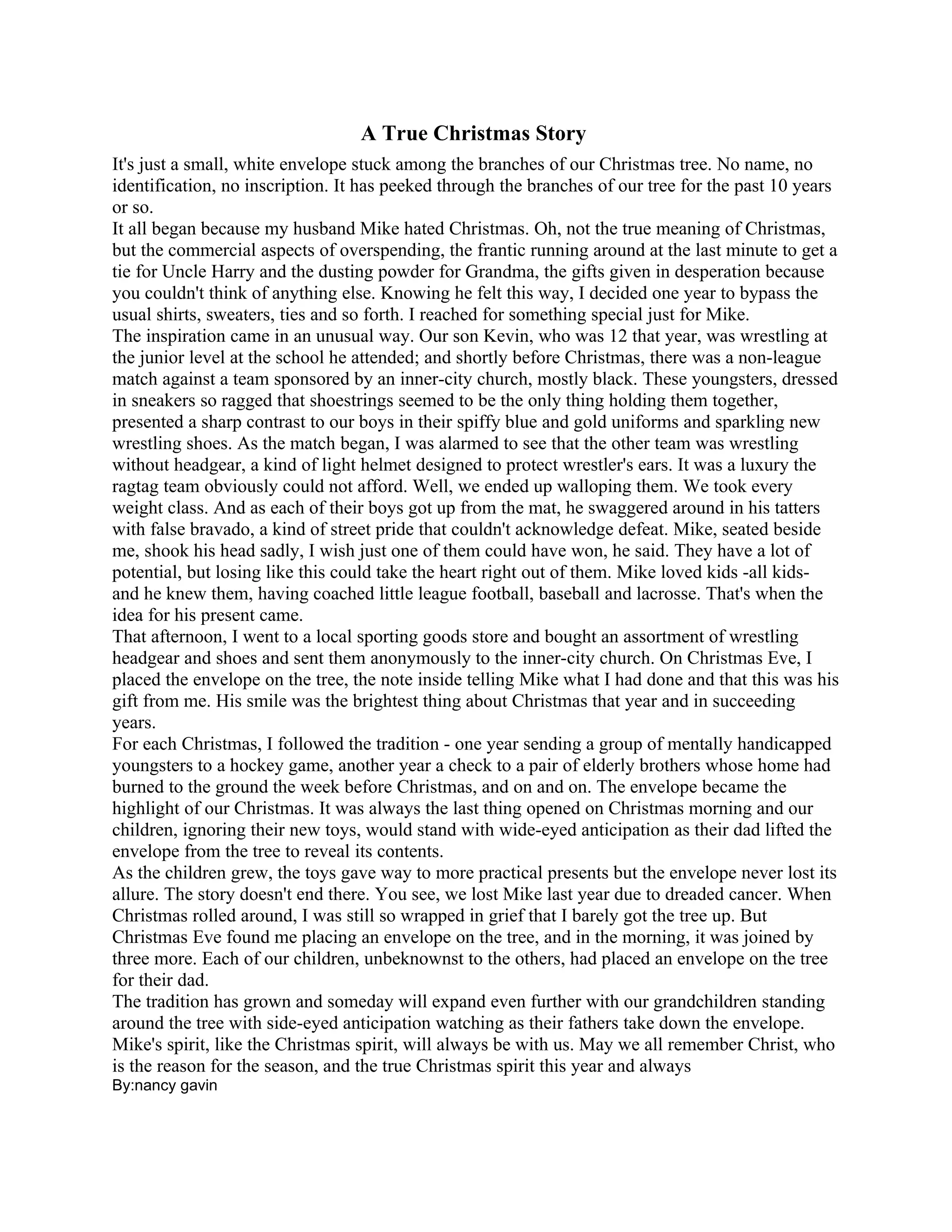 The Christmas Envelope | RTF