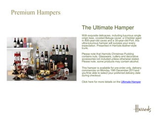 Christmas Hampers from Harrods | PPT