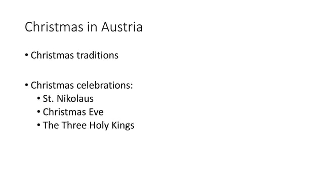 Christmas in Austria | PDF | National & Civic Holidays | Holidays