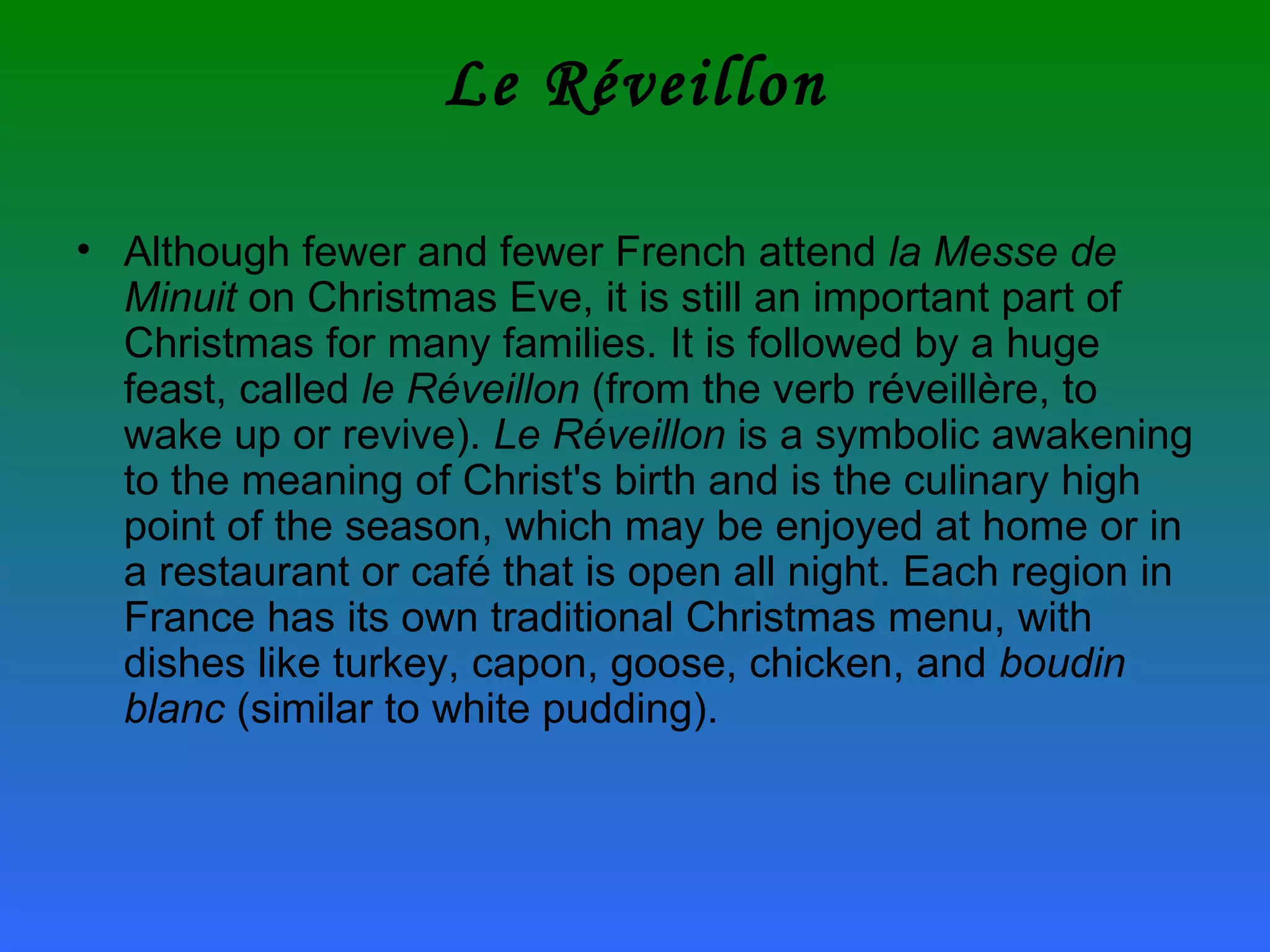 Christmas in french | PPT | National & Civic Holidays | Holidays