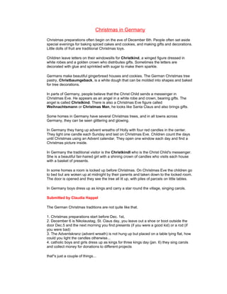 Christmas in germany | DOC