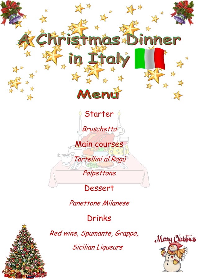 Christmas Italian Menu And Traditions | PDF | Cooking | Food & Drink