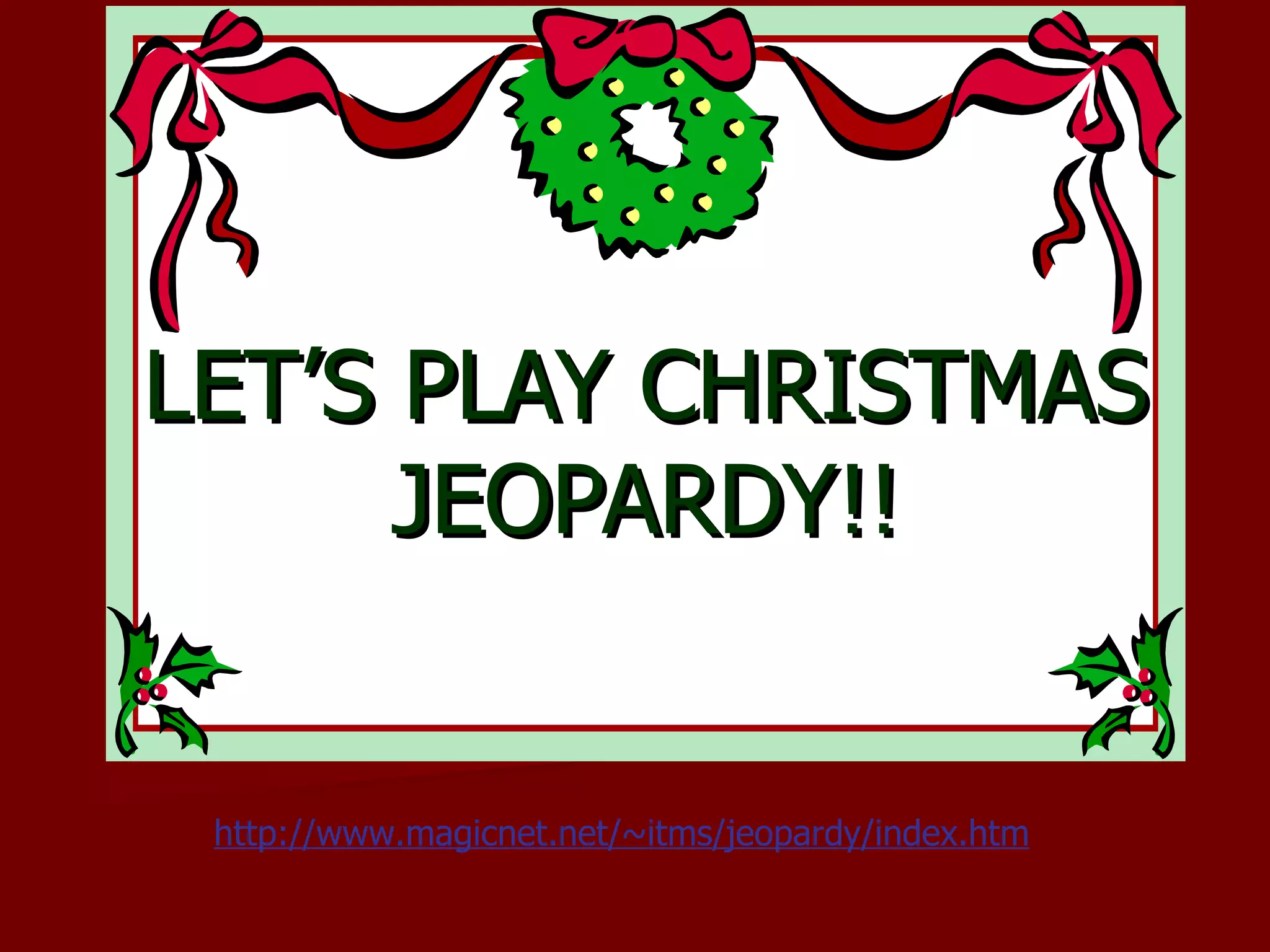 Christmasjeopardy | PPT