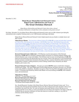 Christmas Outreach | DOC