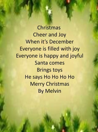 Christmas poemslideshow | PDF