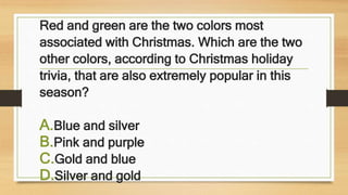 QUIZ BEE FEATURING CHRISTMAS TRIVIA POWERPOINT | PPTX