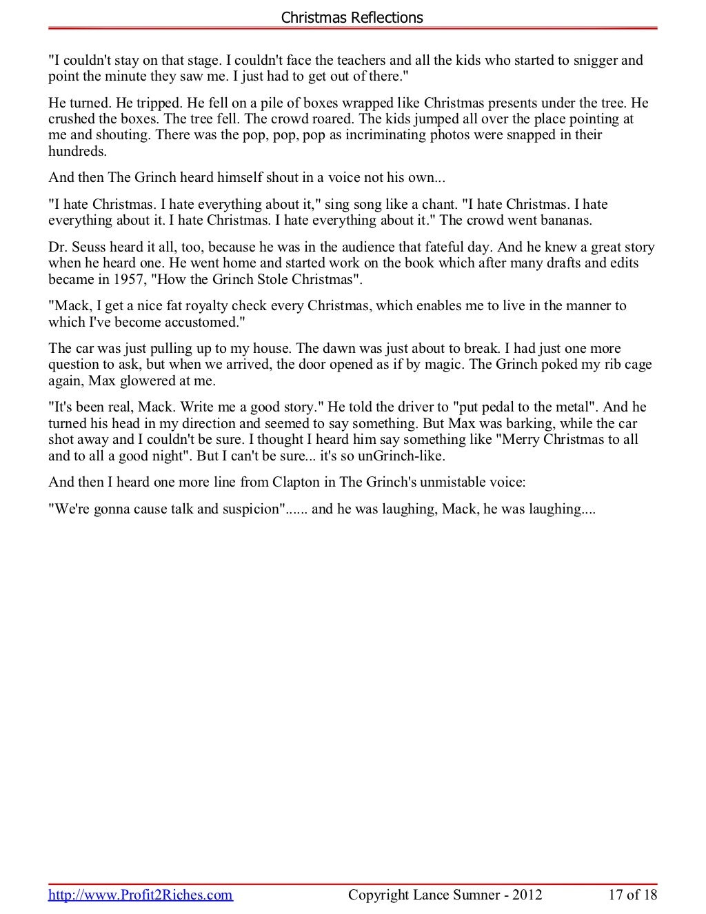 Christmas reflections