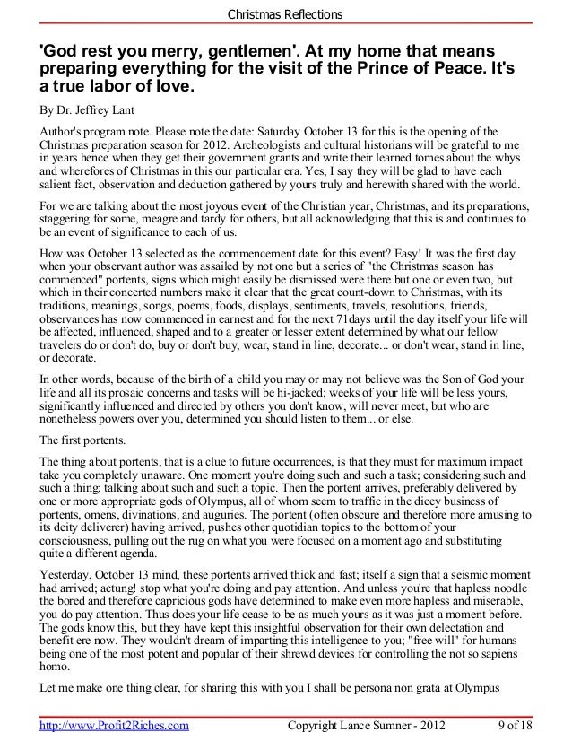 Christmas reflections