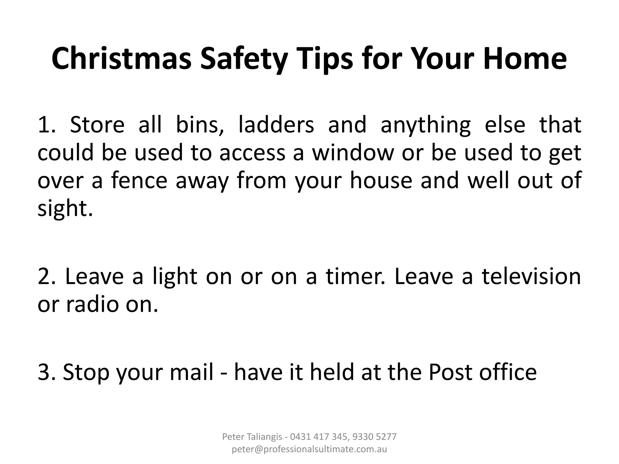 Christmas safety tips - 35 Essential Safety Tips for your Home ...