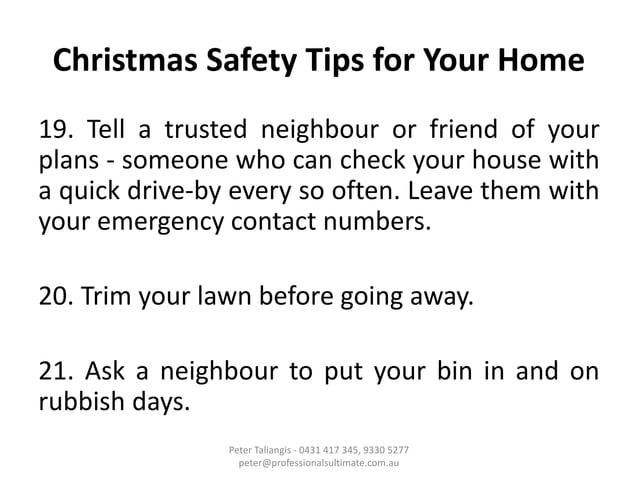 Christmas safety tips - 35 Essential Safety Tips for your Home ...