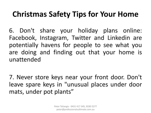 Christmas safety tips - 35 Essential Safety Tips for your Home ...