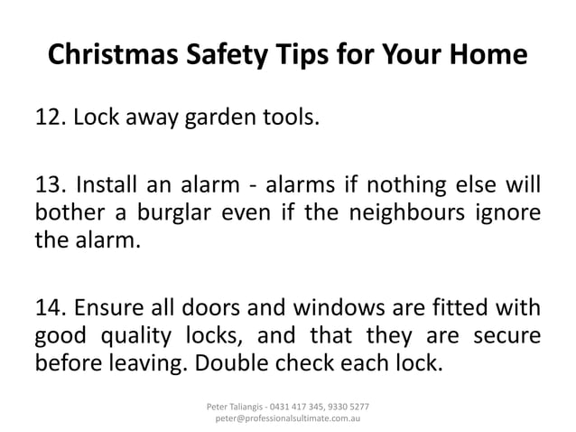 Christmas safety tips - 35 Essential Safety Tips for your Home ...