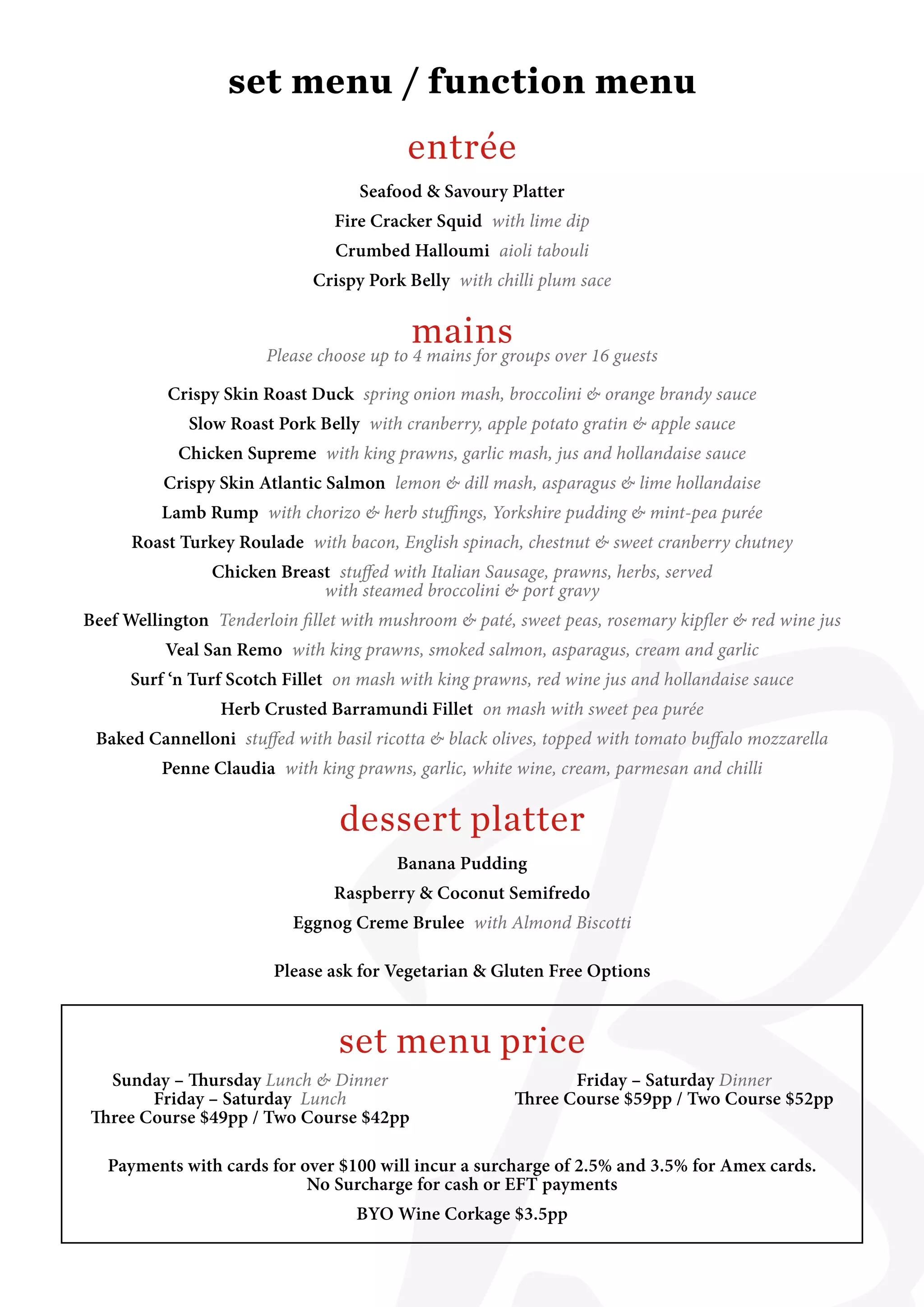Christmas season ala carte menu | PDF