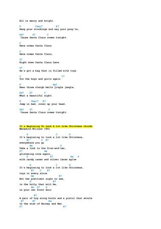 Christmas songs chords | DOCX