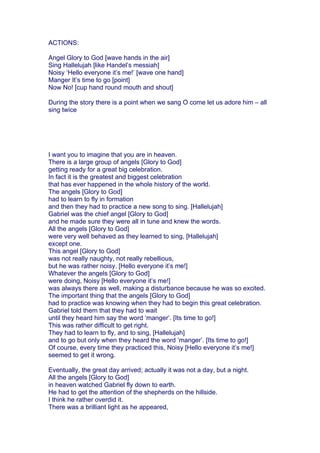 Christmas story with actions | DOC