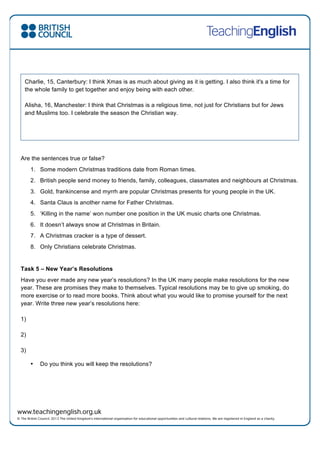 Christmas student worksheet | PDF