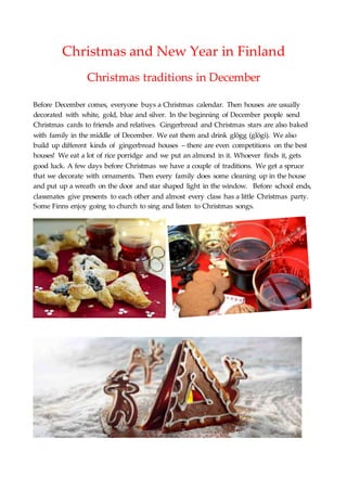 Christmas traditions finland | DOCX